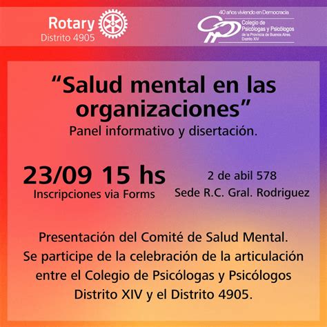 Salud Mental en las organizaciones Colegio de Psicólogas y Psicólogos