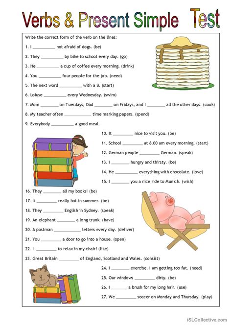 Verbs Present Simple General Gramm English Esl Worksheets Pdf Doc