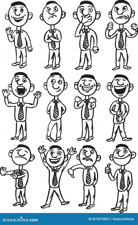 Desenho De Whiteboard Figuras Do Homem Dos Desenhos Animados