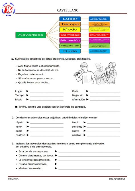 Ficha Interactiva De Los Adverbios Para Cuarto De Primaria Pu NBKomputer