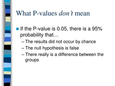 PPT Understanding P Values And Confidence Intervals PowerPoint