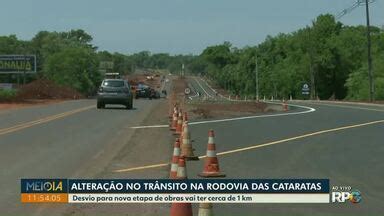 Meio Dia Paraná Foz do Iguaçu Rodovia das Cataratas vai ter novo
