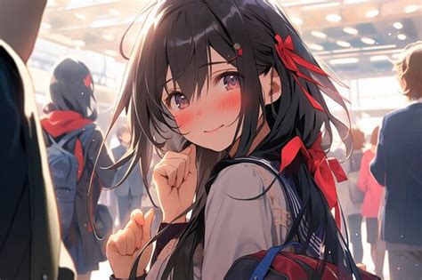Dibujo De Chica Anime Foto Premium