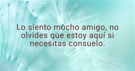 Lo siento mucho amigo Frases con Emoción