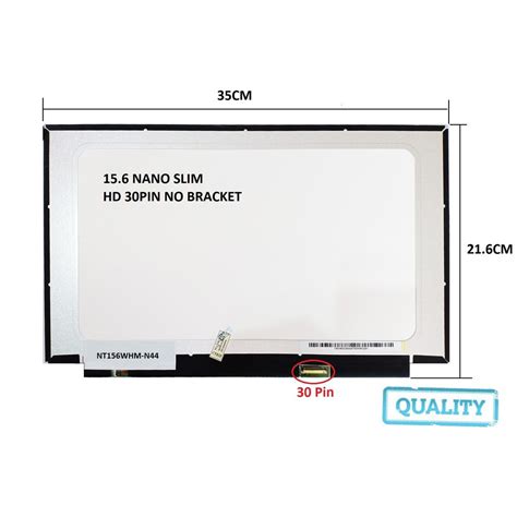 Laptop Screen 15 6 Inch LED 30 Pin Nano Slim Edge HD NO BRACKET