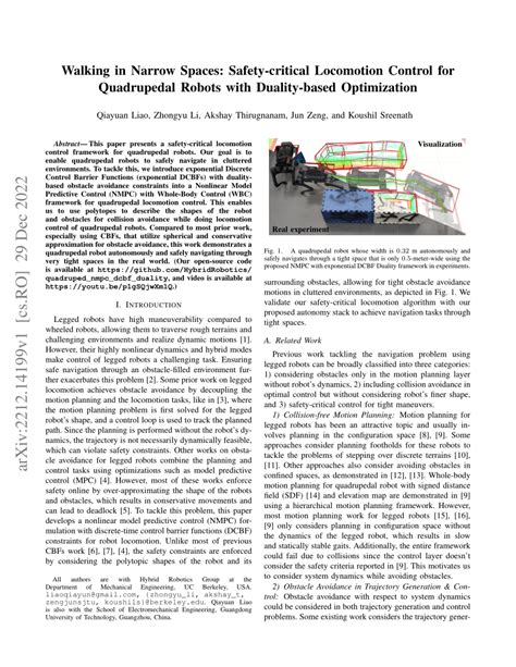 pdf walking in narrow spaces safety critical locomotion control for quadrupedal robots with