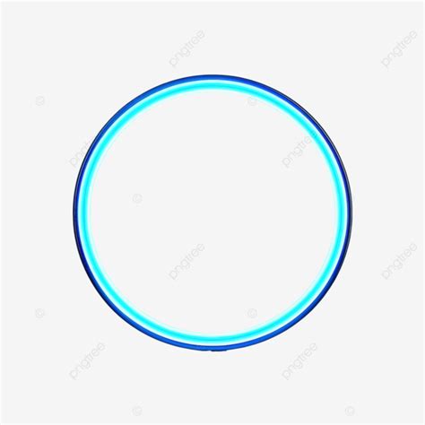 Banner De Círculo Azul Neón Círculo De Neón PNG Neón Señal De Neón