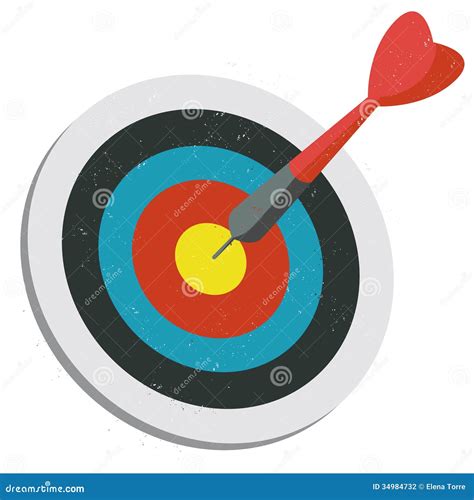 Dardo Vermelho Que Bate O Alvo Ilustração do Vetor Ilustração de
