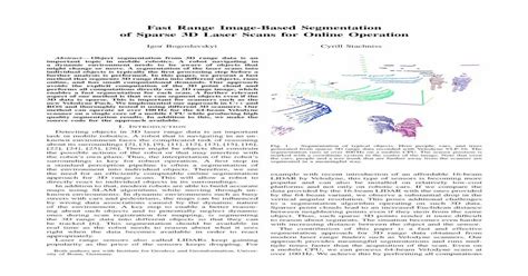 pdf fast range image based segmentation of sparse 3d · pdf filefast range image based