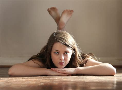 Women Feet Lying On Front Imogen Dyer Brunette HD Wallpaper Rare