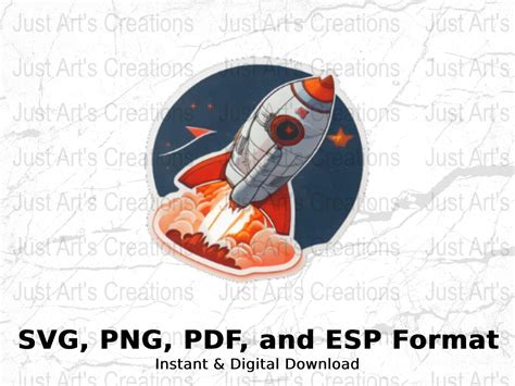 Rocketship Vector Artwork SVG Graphic By Just Art S Creations