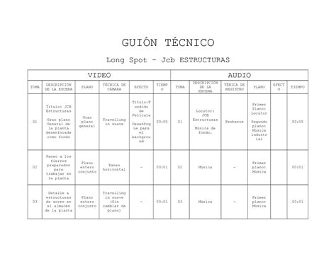 Calaméo Guión Técnico Jcb Estructuras
