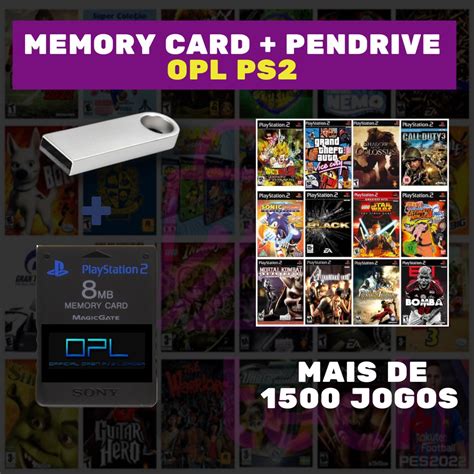 Memory Card e Pendrive para Ps2 OPL Escorrega o Preço
