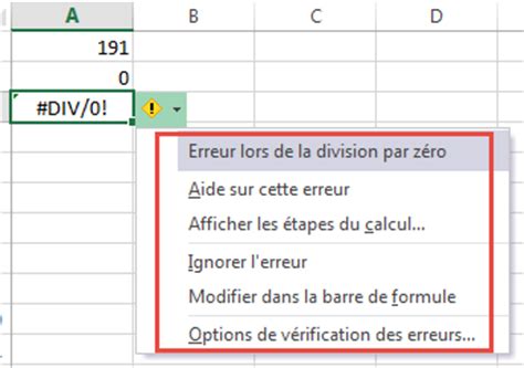 Les Erreurs Dans Excel Formation Excel