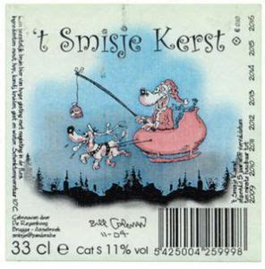 Drink Label T Smisje Kerst Brouwerij De Regenboog BelgiumCol BE