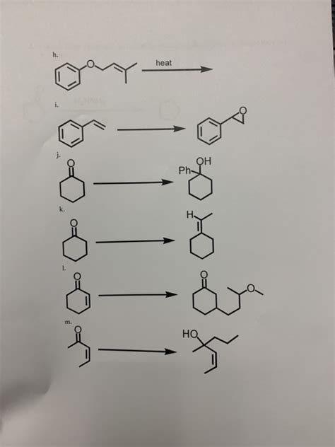 Solved Pts For The Following Reactions Draw The Chegg