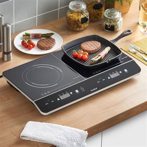VonShef Induction Hob Double Portable Electric Twin Digital Hot Plate
