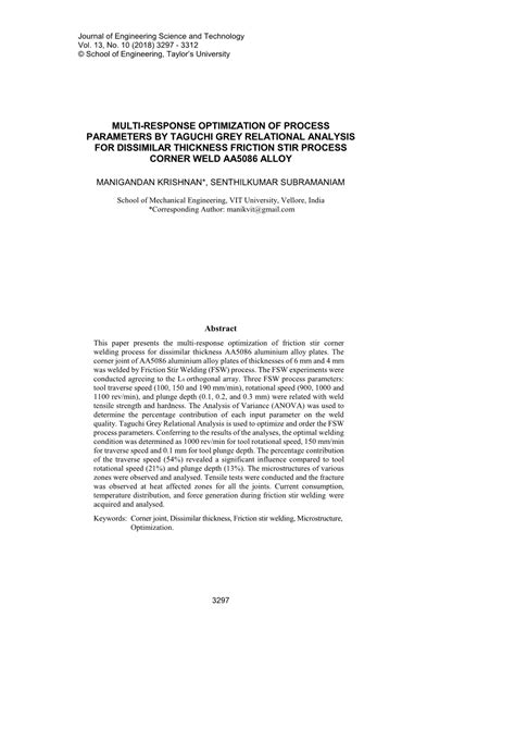multi response optimization of process parameters by taguchi grey relational analysis for