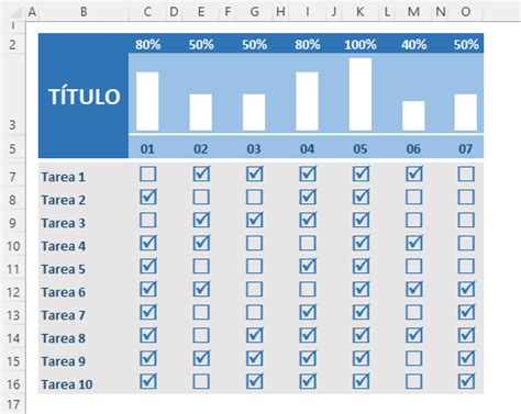 Checklist Con Barras De Progreso Interactivas En Excel Sergio