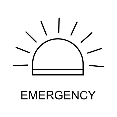 Emergency Siren Vector Icon Vector Art At Vecteezy