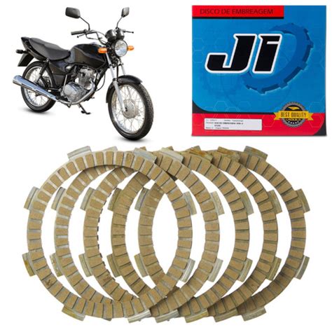 Jogo Disco Embreagem Ji Moto Honda Cg A Nxr Bros