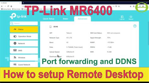 How To Setup Remote Desktop Port Forwarding On The Tp Link Mr