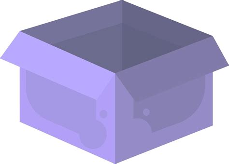 Empty Purple Box Illustration Vector On White Background 13521366