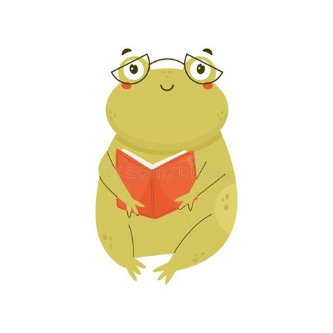 Book Frog Reading Stock Illustrations Book Frog Reading Stock