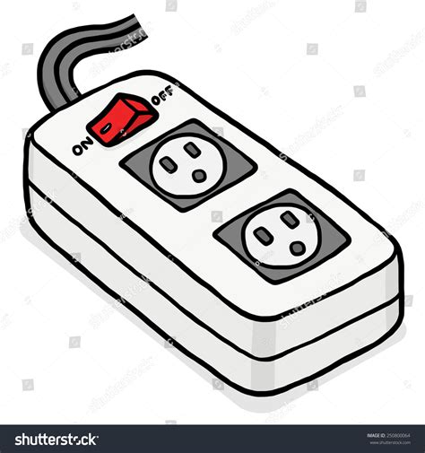 Electrics Plug Socket Cartoon Vector Illustration Stock Vector Royalty