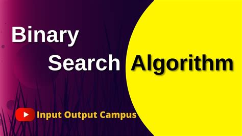 binary search algorithm for beginners youtube