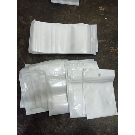 Jual 100 PCS PLASTIK KLIP ZIPLOCK PLASTIK PUTIH SUSU PLASTIK KEDAP