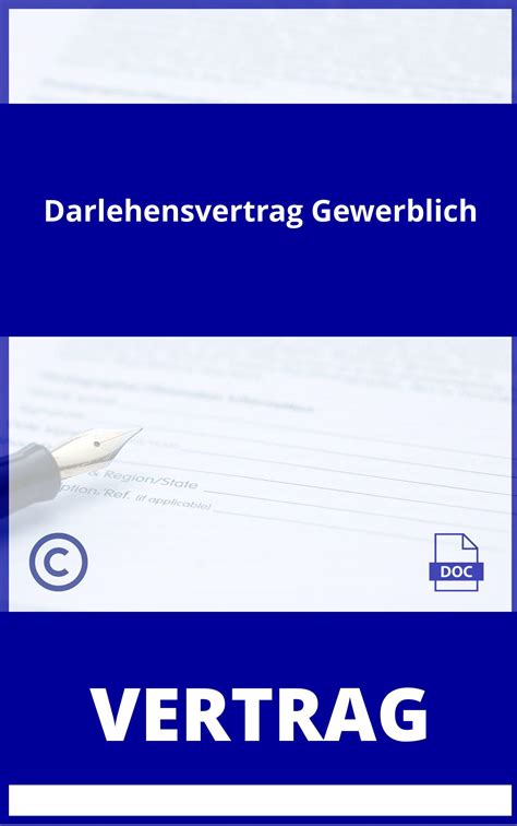 Muster Darlehensvertrag Gewerblich Vorlage Word