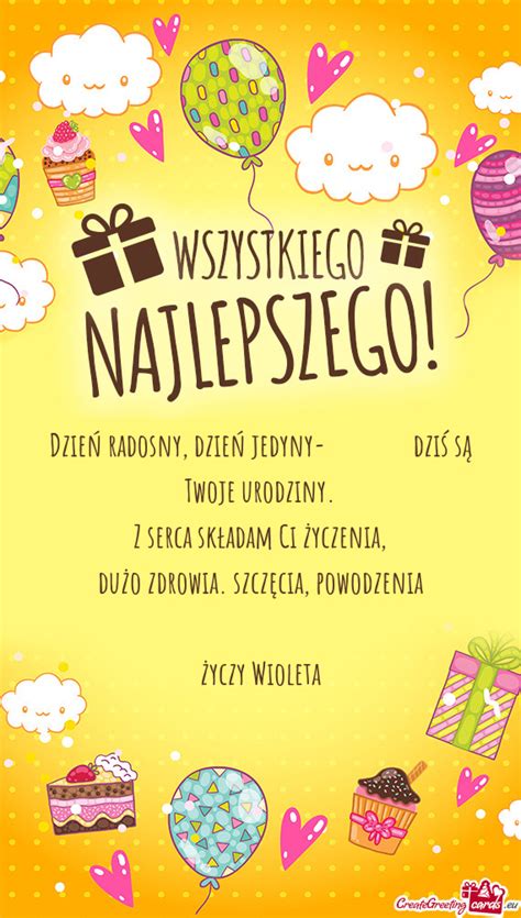 Dzie Radosny Dzie Jedyny Dzi S Twoje Urodziny Free Cards