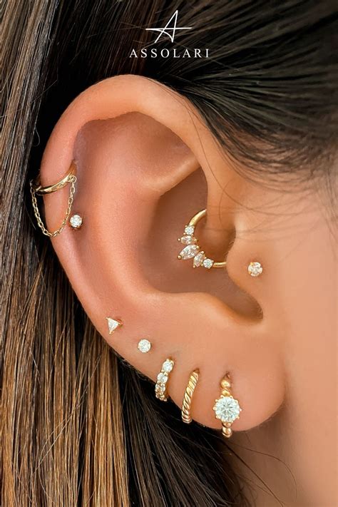 Piercing Ideas Piercings Assolari Cartilage Earrings Piercings