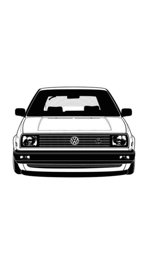 Volkswagen Golf Mk2 With Black Stripes
