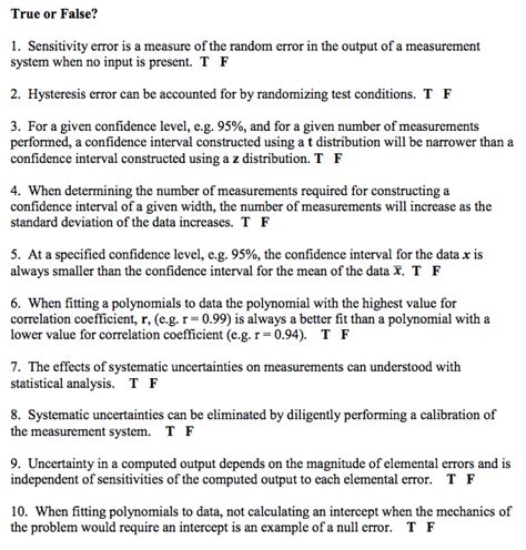 solved true or false sensitivity error is a measure of the