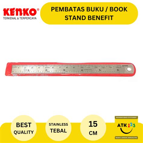 Jual Penggaris Besi Stainless 15 Cm Kenko Shopee Indonesia
