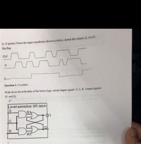 solved exercise 3 4 given the input waveforms shown i