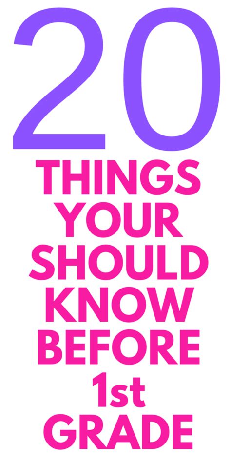 Things A St Grader Should Know