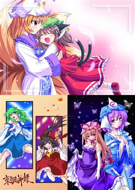 Hakurei Reimu Kochiya Sanae Yakumo Yukari Saigyouji Yuyuko Yakumo Ran And 1 More Touhou