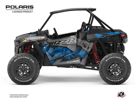 Kit Déco SSV Chaser Polaris RZR Turbo S Bleu Kutvek Kit Graphik