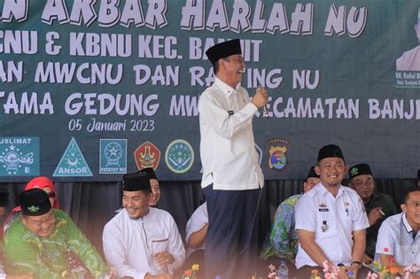 Wabup Way Kanan Hadiri Pengajian Akbar Dan Pelantikan Pengurus MWC NU