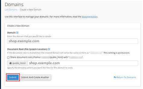 Comment créer un sous domaine dans cPanel