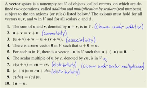 chapter 4 vector spaces flashcards quizlet