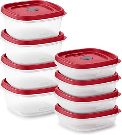 Food Storage Containers With Easy Find Vented Lids That Snap On To The