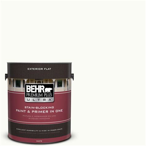 BEHR Premium Plus Ultra 1 Gal PPU18 6 Ultra Pure White Flat Exterior