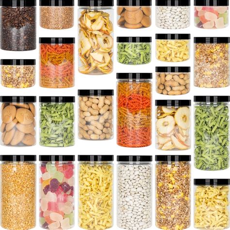 24X Słoik Pojemnik Na Żywność Produkty Sypkie 0 5L 1L 1 5L Kamaju