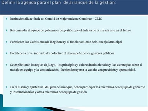 PAUTAS PARA LOS PRIMEROS 100 DÍAS DE GOBIERNO Y GESTIÓN MUNICIPAL