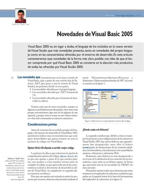 Pdf De Programaci N Novedades De Visual Basic