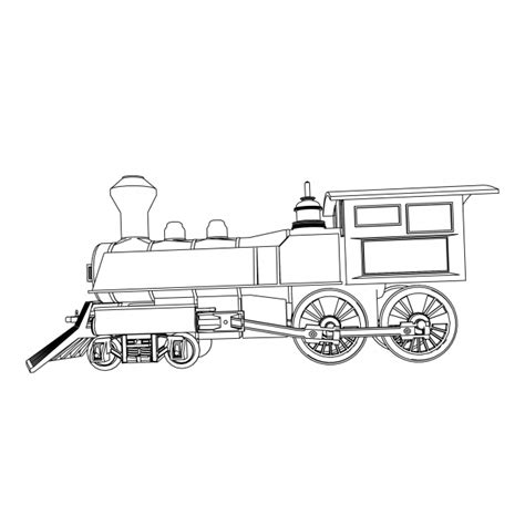 Linha Artística Do Trem Para Colorir Ilustração De Trem Para As